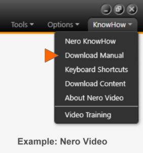 Nero Manuals – Nero Knowhow