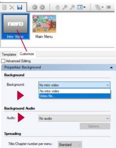 How can I create an intro video playing before the DVD menu with Nero ...
