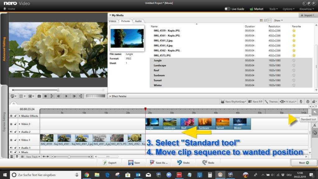 2. select & move – Nero Knowhow