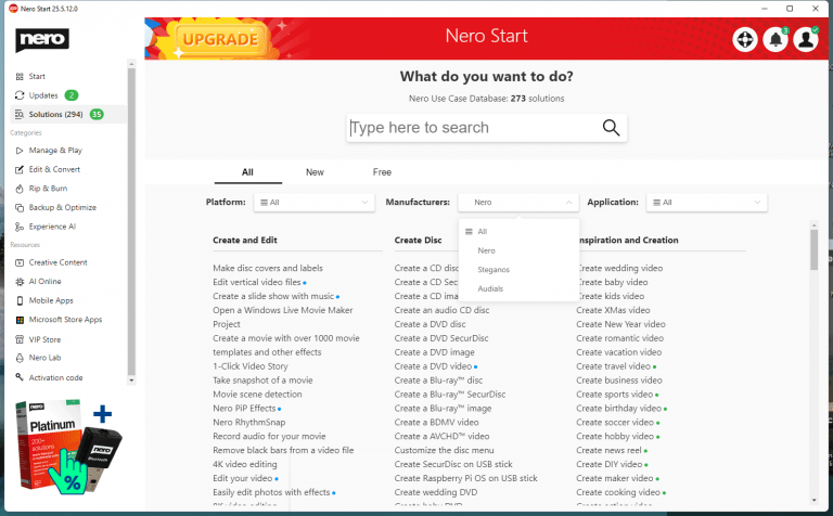 Release Notes - Nero Start