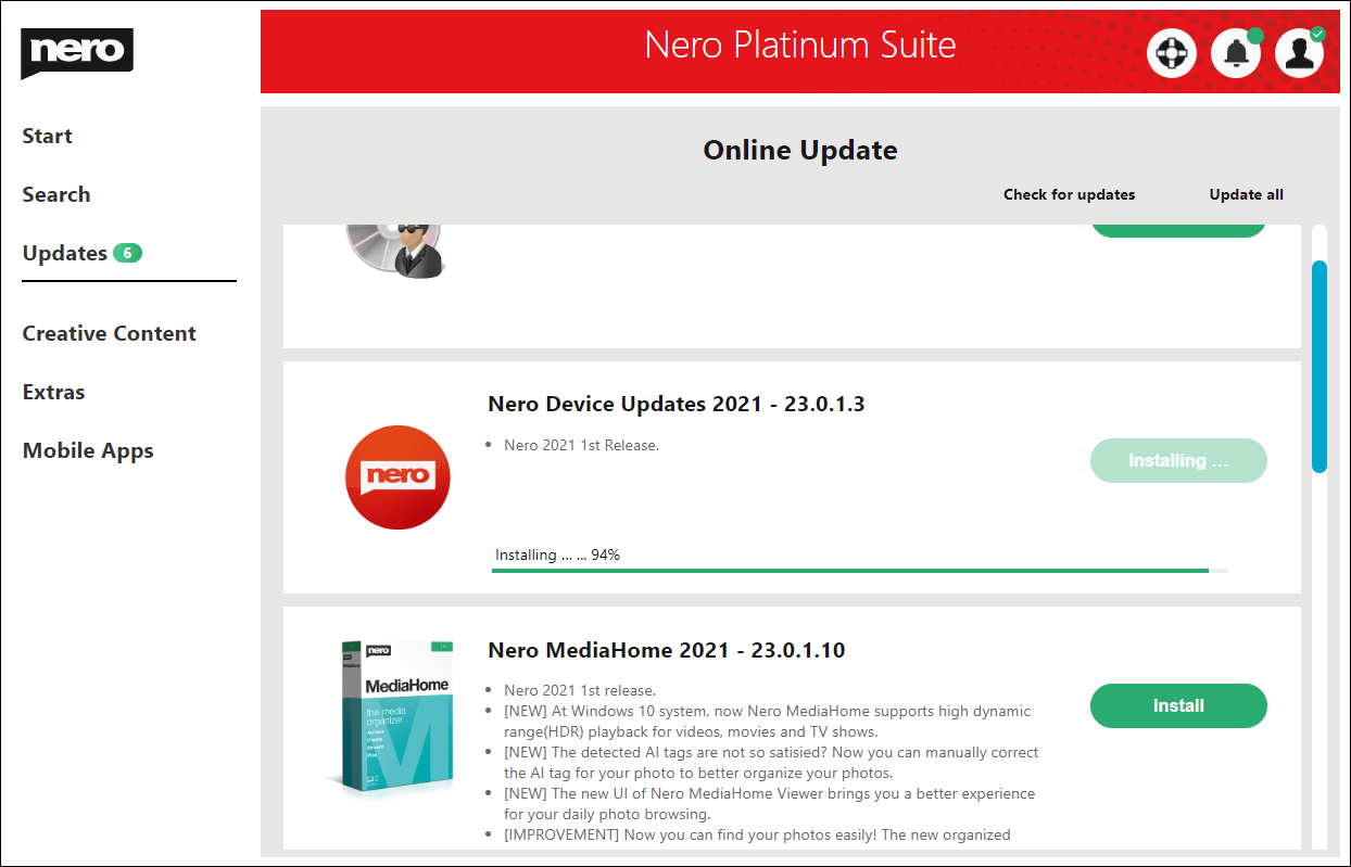 Installing – Nero Knowhow