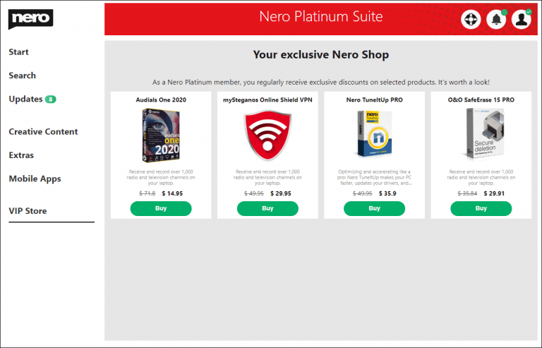 How to obtain products from the VIP Store? – Nero Knowhow