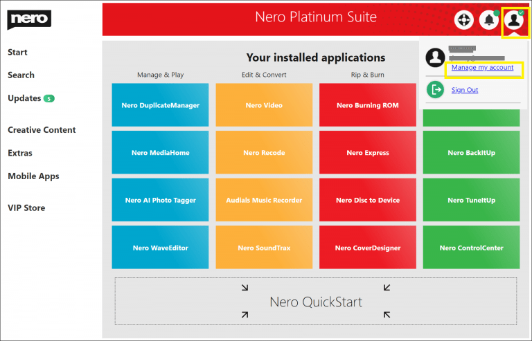 Nero Account – Nero Knowhow
