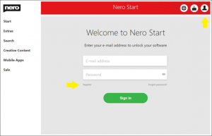 Unlock your Nero product with 32-bit activation code