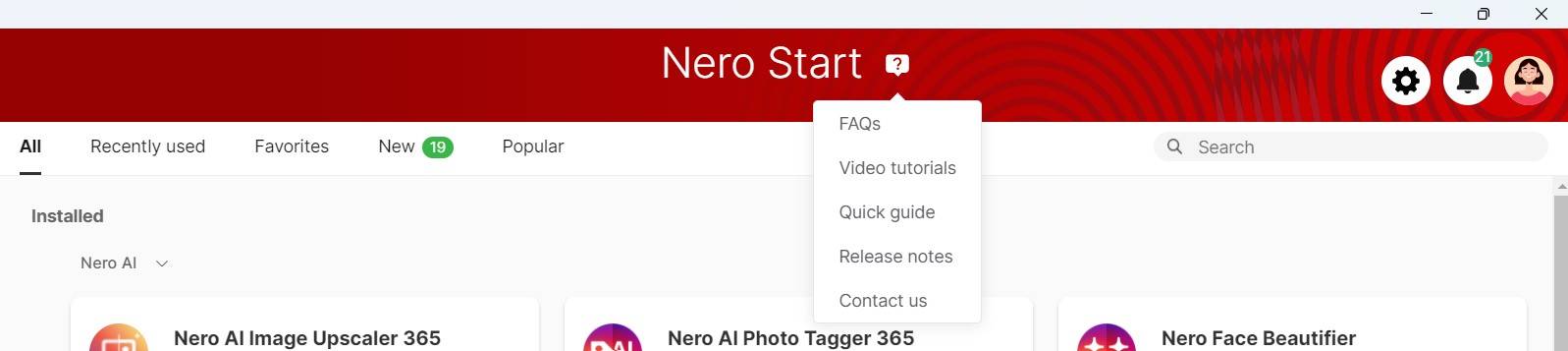 Release-Informationen – Nero Start – Nero Knowhow