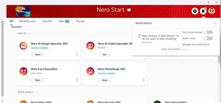 Release-Informationen – Nero Start – Nero Knowhow